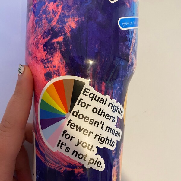Equality Sticker, LGBTQ+ Pride Sticker, Equality for All, Vinyl Decal ...