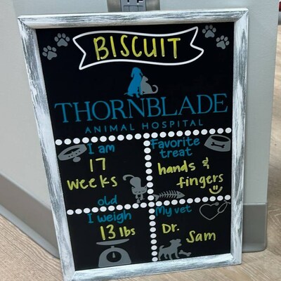 Veterinary First Visit Chalkboard Vet Visit Chalkboard Pets First Visit ...