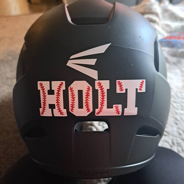 Baseball Name Sticker, Baseball Helmet Sticker, Waterproof Vinyl ...