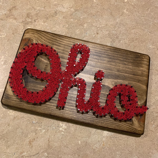 Ohio State Script Ohio String Art, Ohio String Art, Ohio State Sign ...