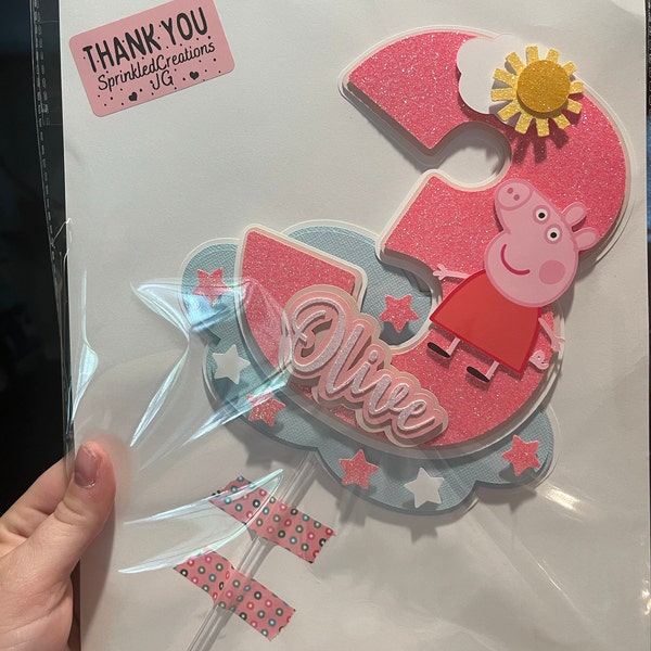 Piggy Cake Topper - Etsy