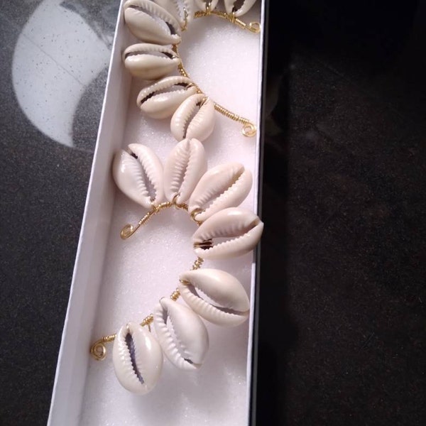 Cowrie Shell Jewelry, Cowrie Shell Earrings, Cowrie Shell Ear Cuffs ...