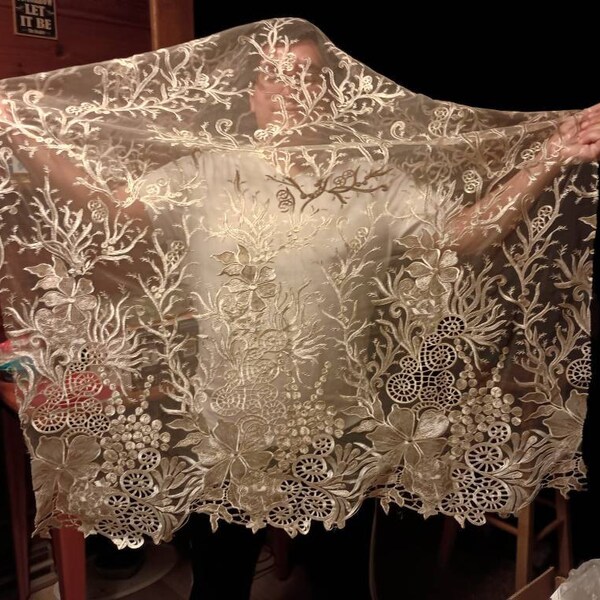 Blue Gradient Satin Fabric 1 Meter Gradual Color Change Cloth Sewing ...