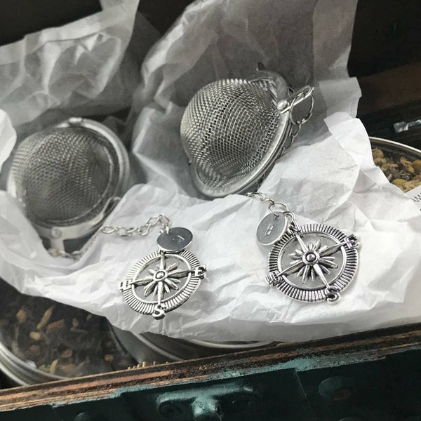 Blue Tea Gift Box With Personalized Infusers & Loose Leaf Teas - Etsy