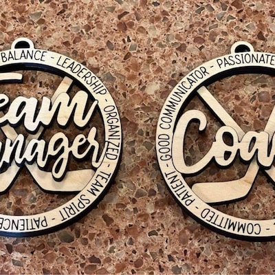 Hockey Svg, Gift for Hockey Team Manager, Ornament or Car Charm Svg ...