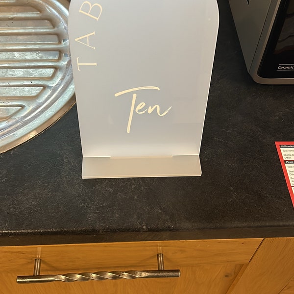 Personalized Frosted Table Number, Custom Reserved Table Sign ...