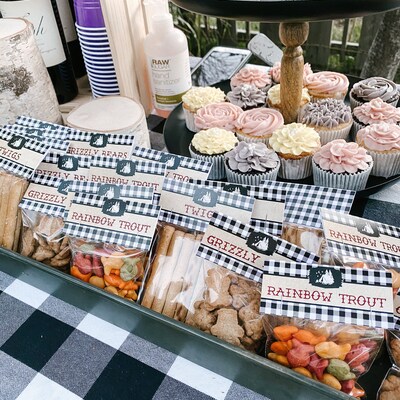 Camping Party, Treat Bag Toppers, Camping Party Favors, Goodie Bags ...