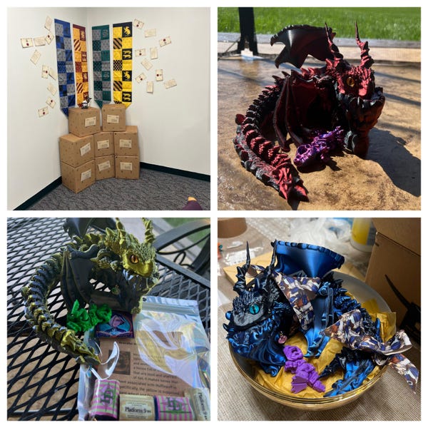 Dragon Display Base | Rock & Ocean Styles Holder | 3D Printed Stand ...