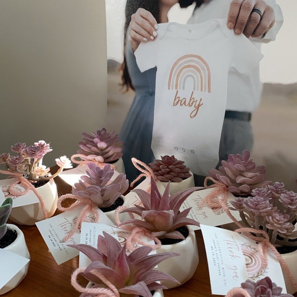 Rainbow Baby Shower Favor Tags | Rainbow Editable Favor Tags ...