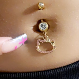 Purple Heart + Silver Angel Wings Belly Bar | Piercings, Handmade ...