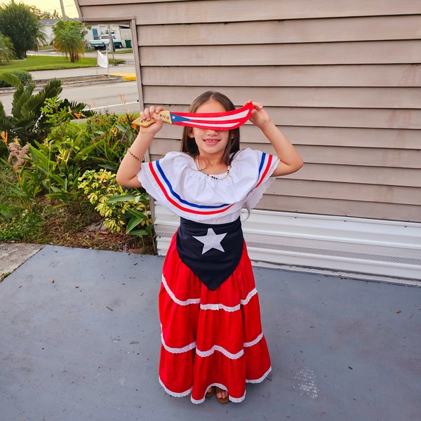 Puerto Rico Traditional Bomba Dress for Ladies - Etsy