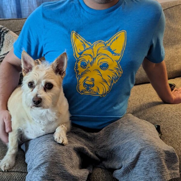 Dog Portrait Tee, Custom Pet Portrait Tee, Dog Lover Gift, Dog Mom ...