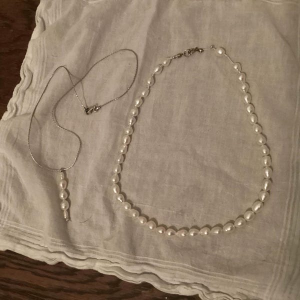 Natural White Baqoue Pearl Earrings,blue Howlite Turquoise and Pearl ...