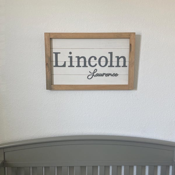 Boy Nursery Name, Wooden Name Cutout, Nursery Decor Boy, Baby Boy Wall ...