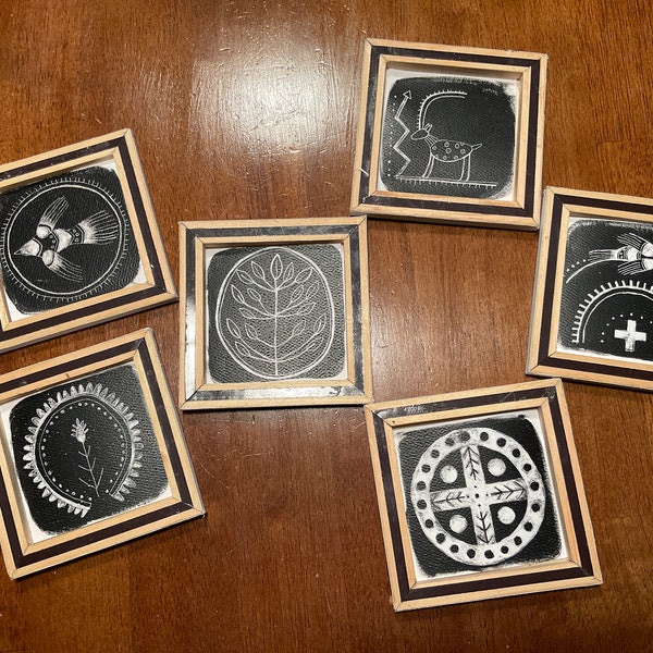 Symbolic Mini Note Cards With Envelopes, Tribal Mini Note Cards, Square ...