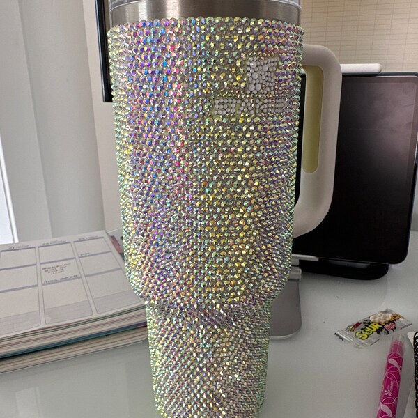 Full Bling Rhinestone Stanley 40oz Tumbler | Stanley Tumbler | Custom ...
