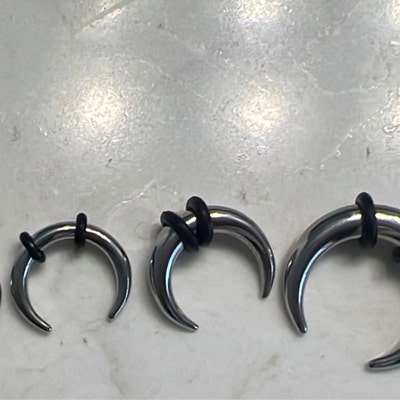 Septum Stretching Kit Set of 4 Surgical Steel Pinchers for Ears Tapers Horseshoes Gauges 00g 0g ...