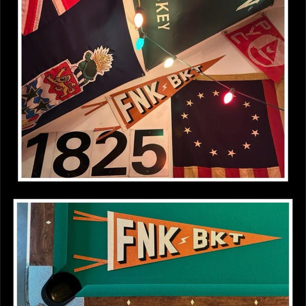 Custom Pennant. Personalized Felt Pennant. Vintage Look. Banner. Flag ...