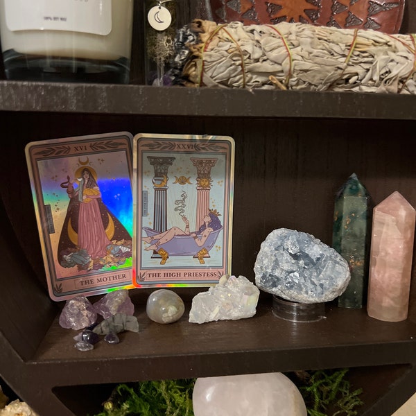 The Mother Tarot Card Holographic Sticker, Mom Life Tarot Waterproof ...