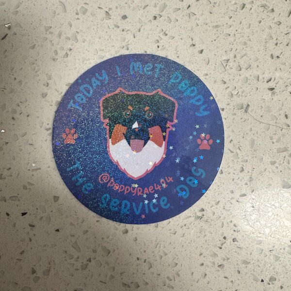 Stickers - Assistance Animals Save Lives - Personalize - I Met an ...