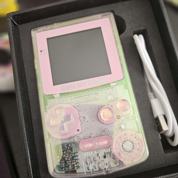 Custom Baby Blue Game Boy Advance | IPS Display | Rechargeable USB C ...