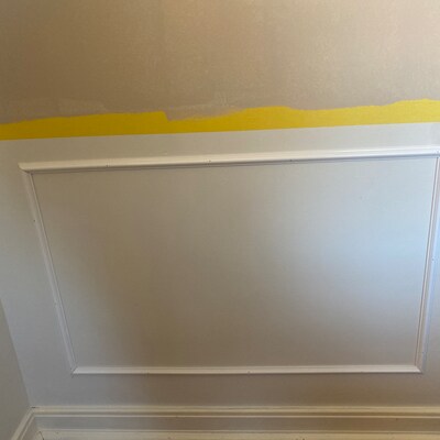 Pre-cut Modern Wall Molding Kit Tailored , Half Wall Moulding Create ...