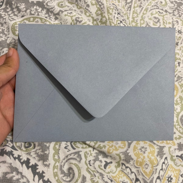 Dusty Blue A7 Envelopes, Slate Blue, 5x7 Blue Envelopes, Hydrangea Blue ...
