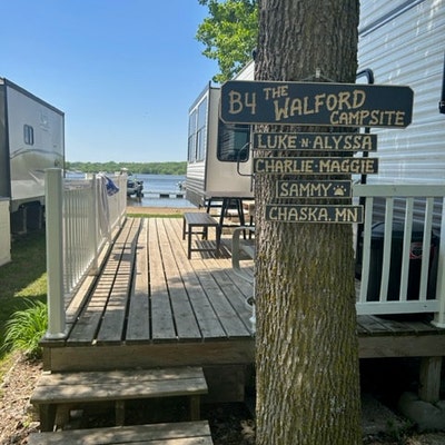 CAMPER, CAMPING,RV Campsite Personalized Carved Wood Sign Set. Hang It ...