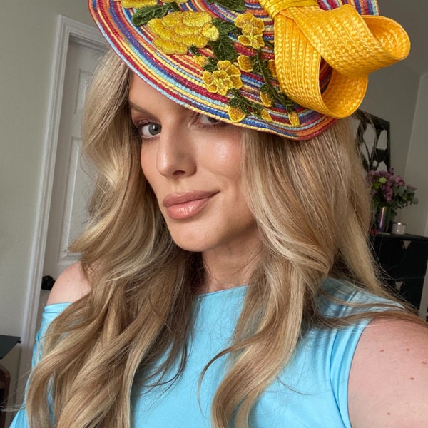 White Derby Fascinator, Horse Race Hat, Kentucky Derby Hat, Races ...