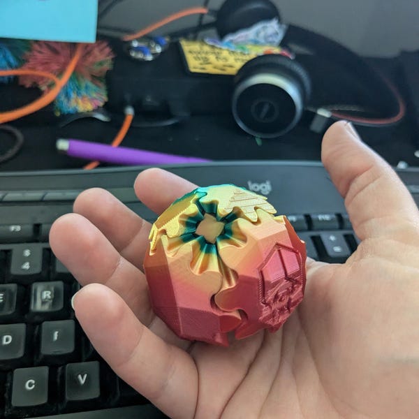 Icosahedron 3D Printed Model 20 Sided Polyhedron 4 Inch - Etsy