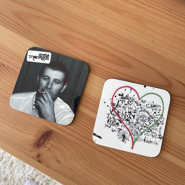 Your Favorite Album Cover Made Into a Wooden Coasters - Etsy UK