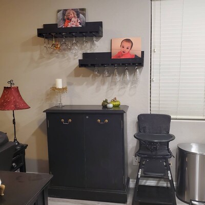 Wood Wine Rack Shelves the Ryan Wall Mounted Shelf & - Etsy