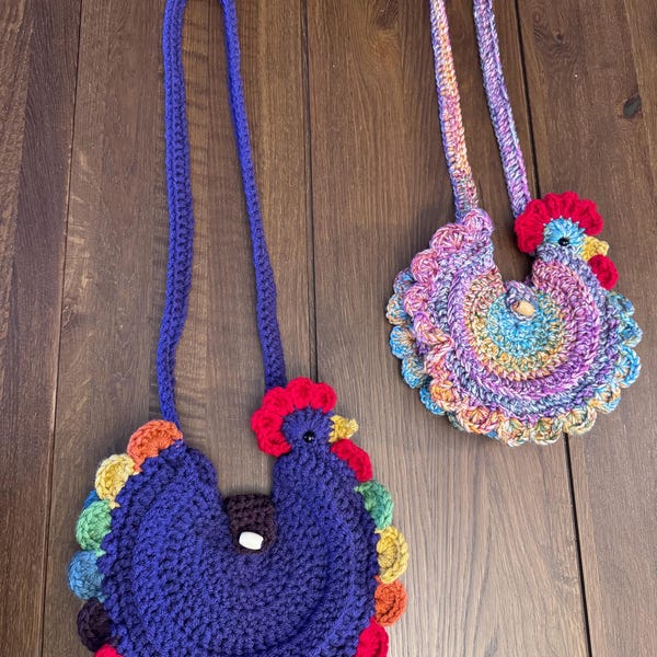 Chicken Make up / Crochet Hook Bag Crochet Pattern No Sew - Etsy