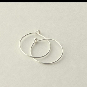 Mini Sterling Silver Hoop Earrings. Tiny Silver Hoops Solid - Etsy