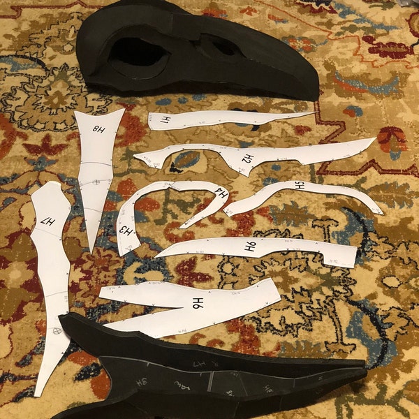 Raven Skull PATTERN + STL + TUTORIAL Cosplay Foam - Etsy