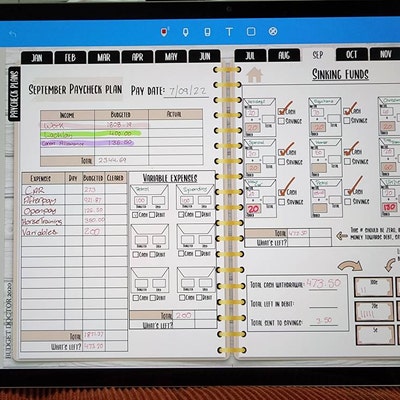 Weekly Budget Planner Book Budget Spreadsheet Cash Envelopes Cash ...