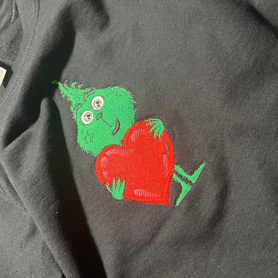 Grinch Line Art Embroidery Design Grinch Face Line Embroidery - Etsy