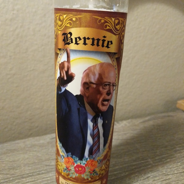 Saint Bernie Sanders Progressive Prayer Candle | Bernie 2020 | White ...