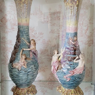 Large Bust of a Girl Terracotta Urbach Brothers Turn - Etsy