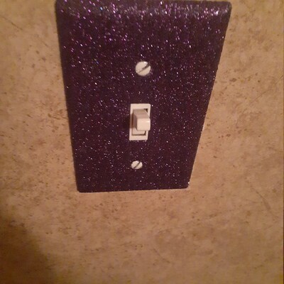 Purple Glitter Glitter Light Switch and Outlet Plates Sparkle Glitter ...