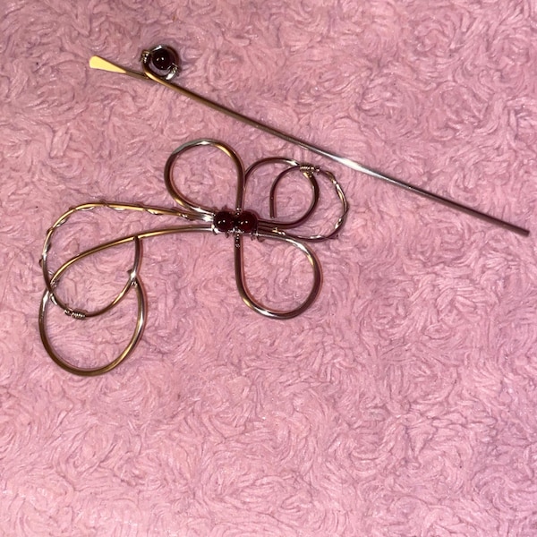 Hair Bun Cage With Hair Fork, Hair Accessories for Women Gift, Gold ...