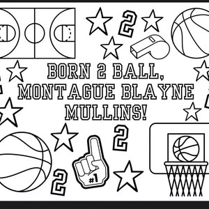 Rookie of the Year Coloring Page for Kids Birthday Party, Baseball ...