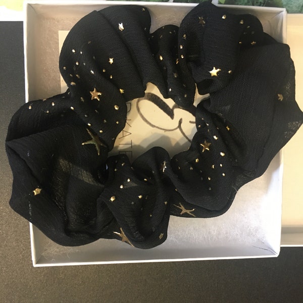 Star Scrunchies | Gold Star Scrunchie | Chiffon Scrunchie | Star ...