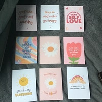 Set of 8 Mini Art Prints. Print Set Positivity. Inspiration Postcard ...