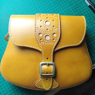 Shoulder Bag Leather Pattern PDF Saddle Bag Digital Template - Etsy