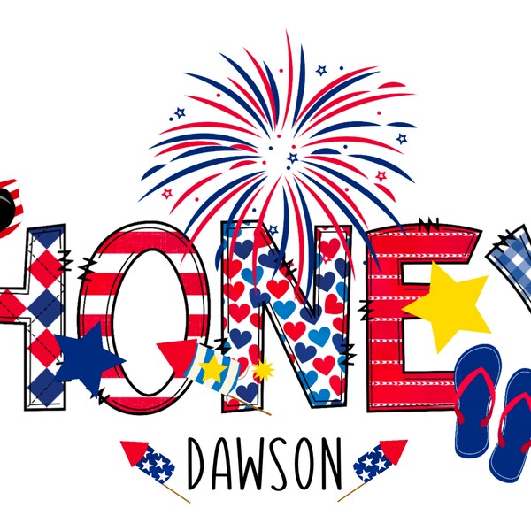 Patriotic Doodle Alphabet Bundle, 4th of July PNG Letters, Numbers ...