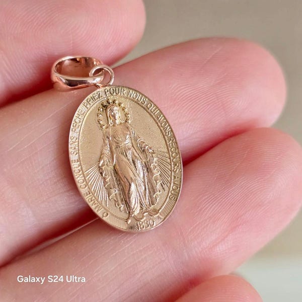 Virgin Mary Ring, Sterling Silver Our Lady of Grace Ring, Miraculous ...