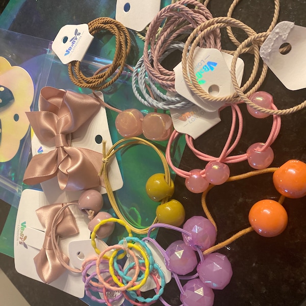 Pony Bands/ Round Ball Hairtie/ Hair Ties/ Elastic Tie/bobble Hairtie ...