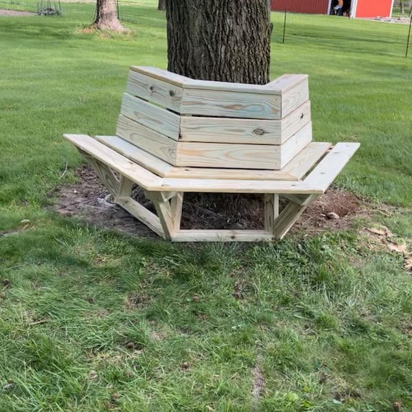 Tree Bench Plans. DIY Plans - Etsy