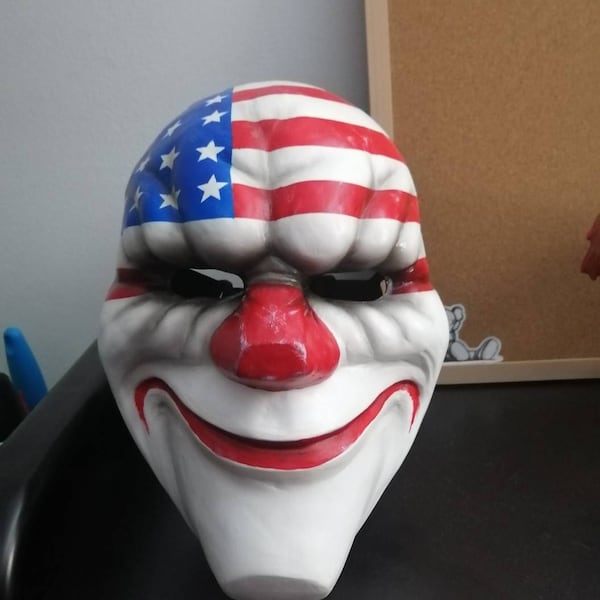 Dallas Mask From Payday2 Replica, Clown Mask, for Gamer and Cosplay ...
